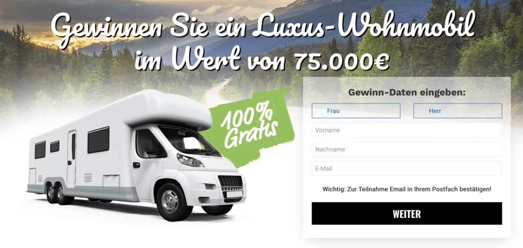 Wohnmobil Gewinnen 2023
